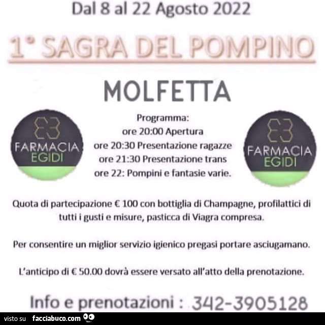 Sagra del Pompino di Molfetta - Facciabuco.com