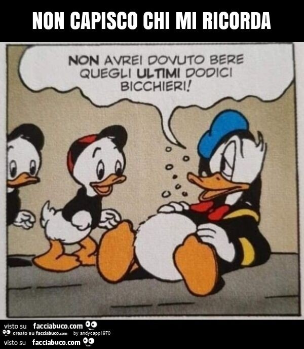 Non capisco chi mi ricorda - Facciabuco.com