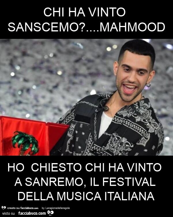 Chi ha vinto sanscemo? … mahmood ho chiesto chi ha vinto a sanremo, il ...