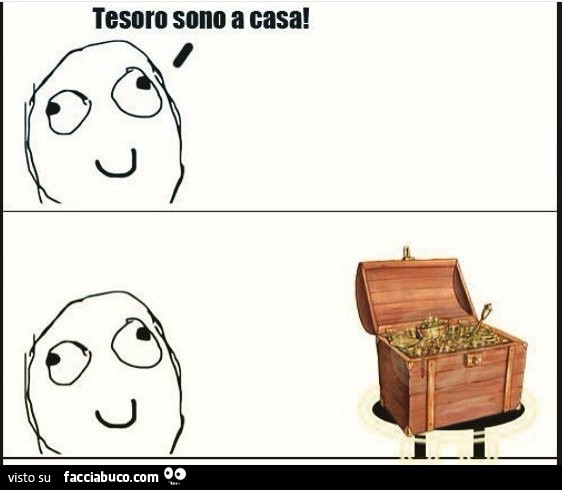 Tesoro sono a casa - Facciabuco.com
