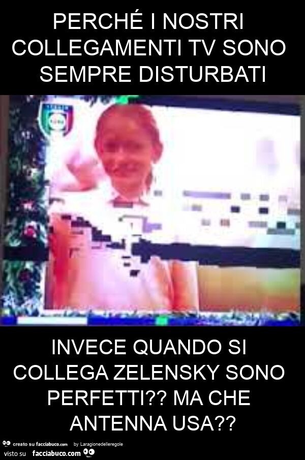 Perché i nostri collegamenti tv sono sempre disturbati invece quando si ... Perché i nostri collegamenti tv sono sempre disturbati invece quando si ...