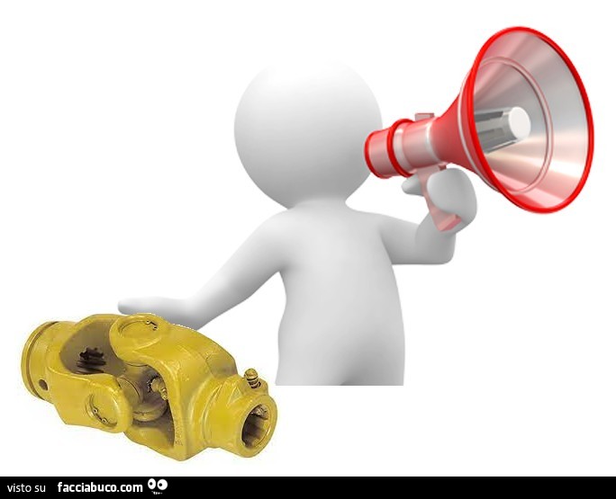 Omino col megafono - Facciabuco.com