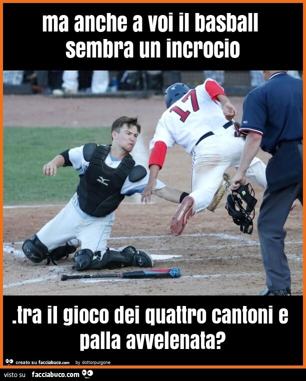 Ma anche a voi il basball sembra un incrocio. Tra il gioco dei quattro ...
