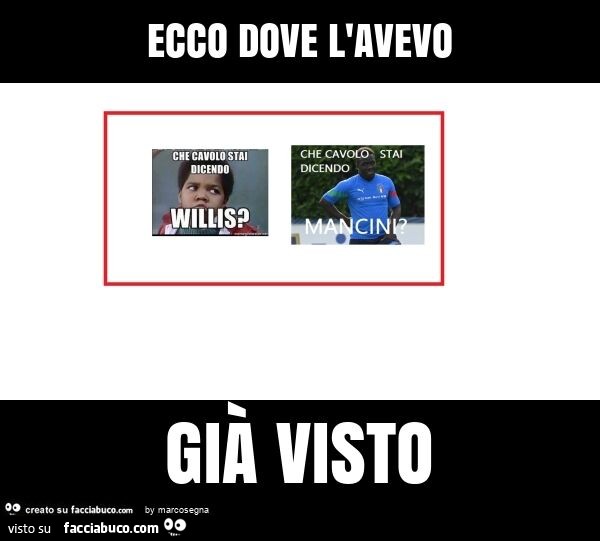Ecco dove l'avevo già visto - Facciabuco.com